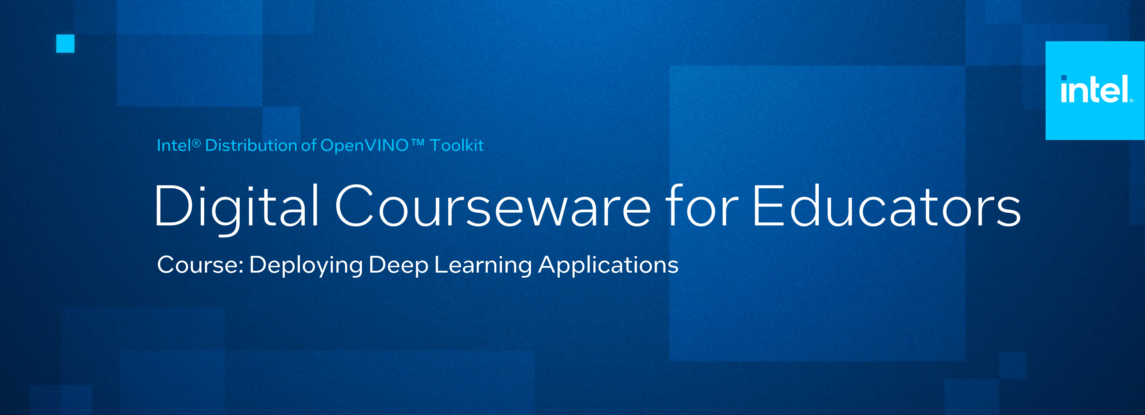 OpenVINO Digital Courseware for Educators